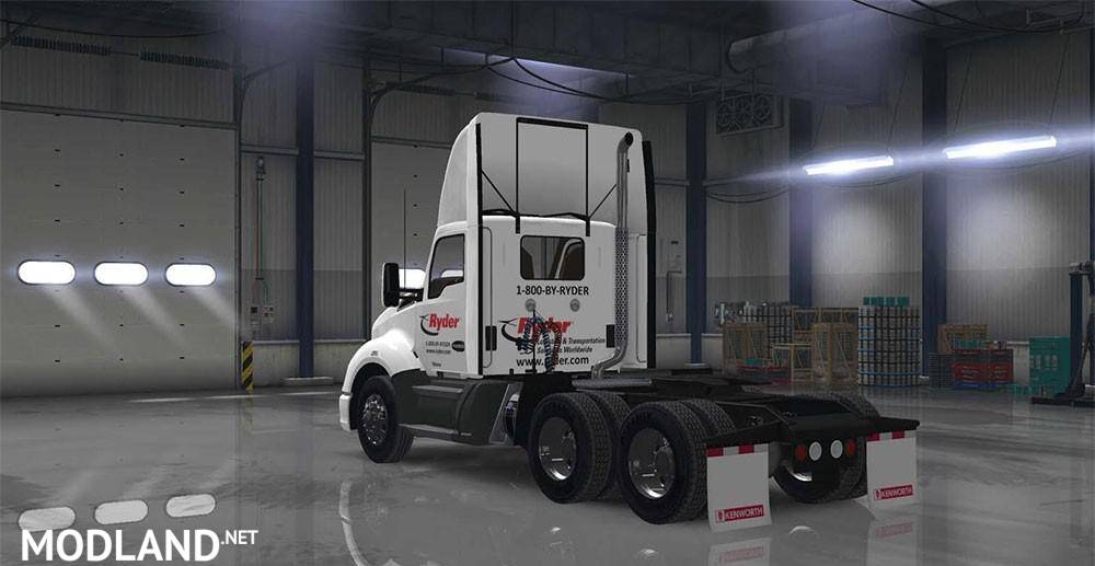 Kenworth T680 Daycab Ryder Skin - ATS