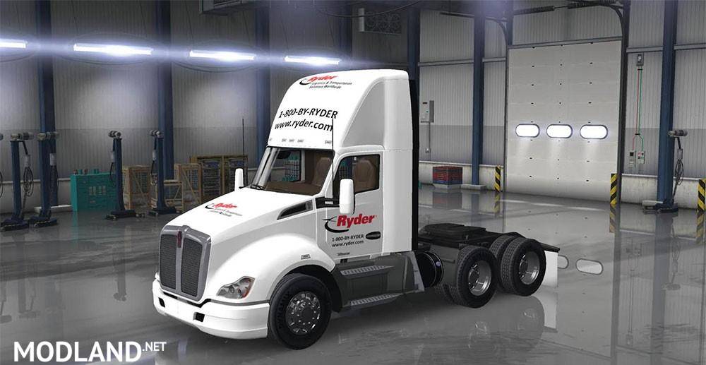 Kenworth T680 Daycab Ryder Skin - ATS