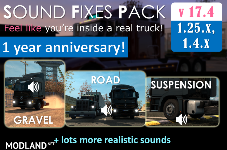 Sound Fixes Pack v 17.4 – Anniversary edition for ATS - ATS