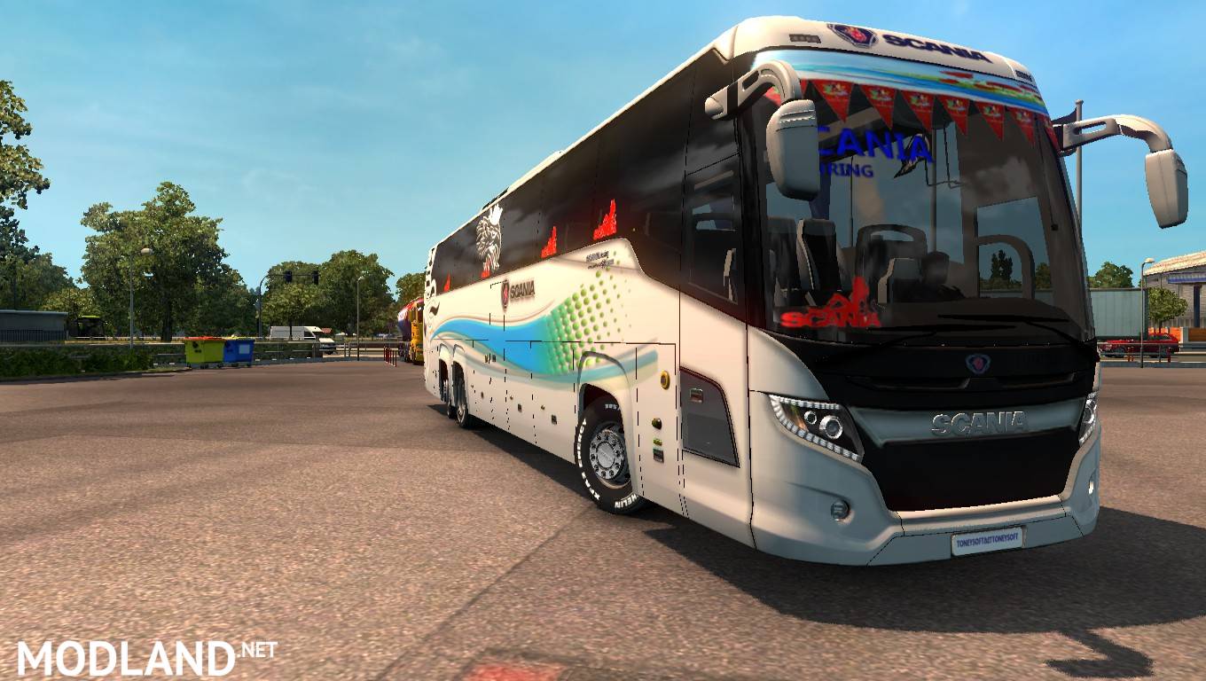 Scania Touring bus 2nd gen New skin and road Event 1.31 or 1.32 - ETS 2