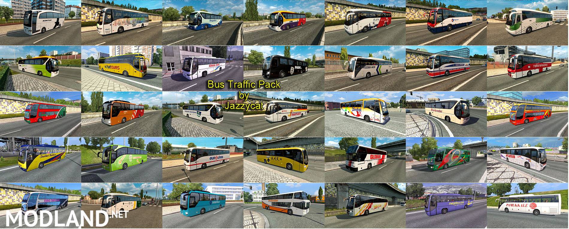 Bus Traffic Pack by Jazzycat v2.4 - ETS 2