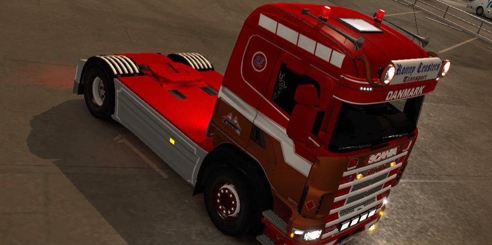 Scania 4 Series - Ronny Ceusters Metallic Skins + Lightboxes - ETS 2