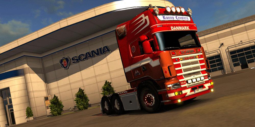 Scania 4 Series - Ronny Ceusters Metallic Skins + Lightboxes - ETS 2
