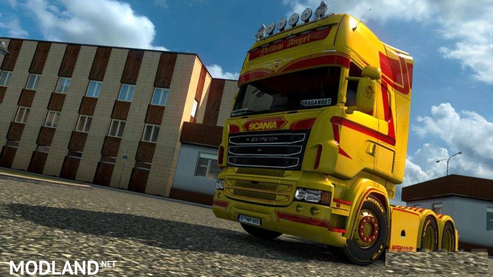 Scania RJL Yellow Angel Skin - ETS 2