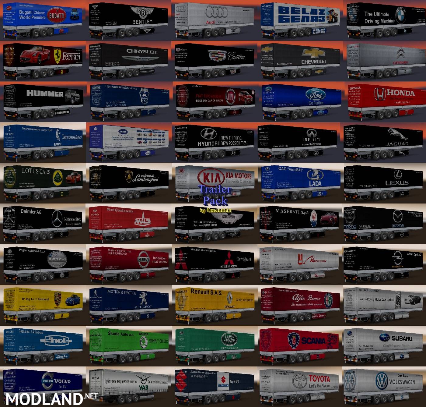 Trailer Pack Car Brands 5.2 - ETS 2