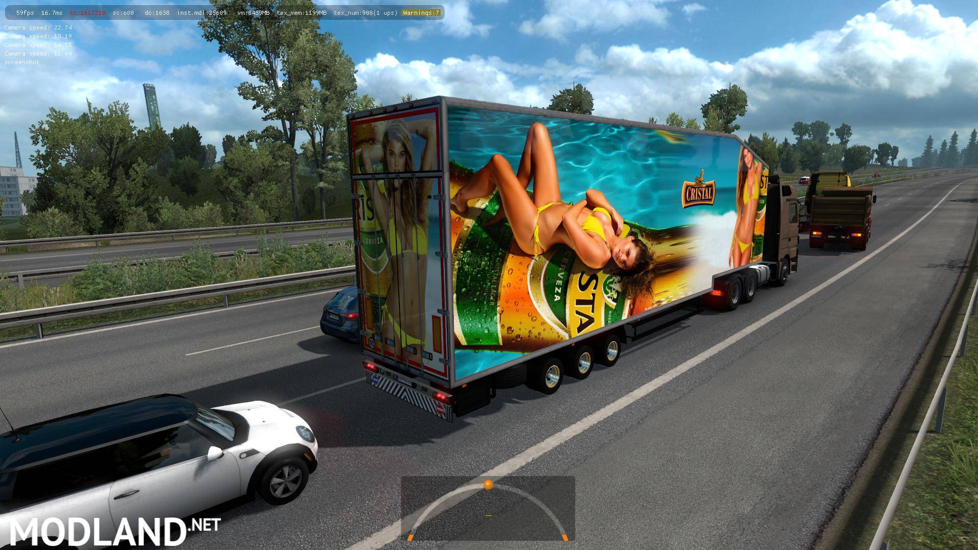 Double Decker Trailers in Traffic 1.34.x - ETS 2