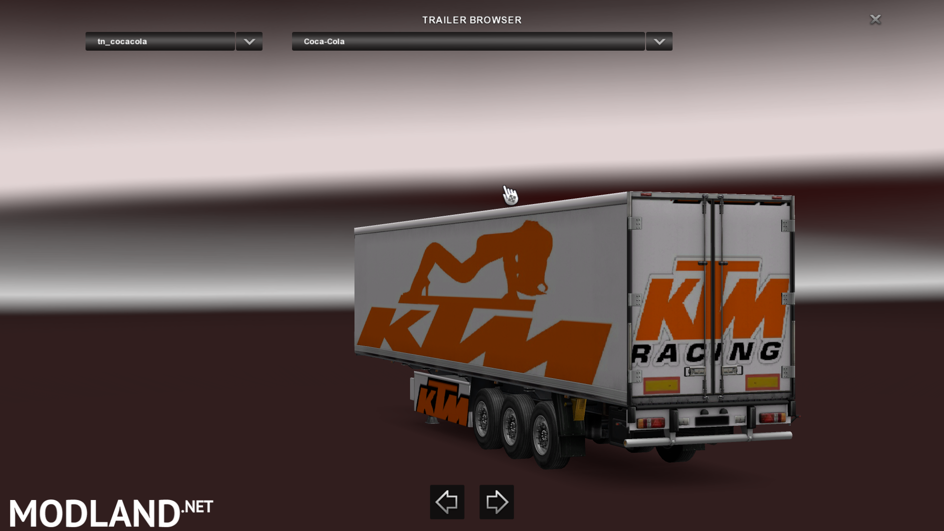 KTM racing trailer - ETS 2