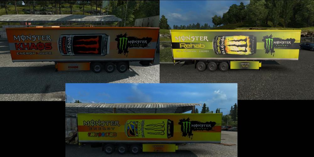 Monster Energy Trailers Pack - ETS 2