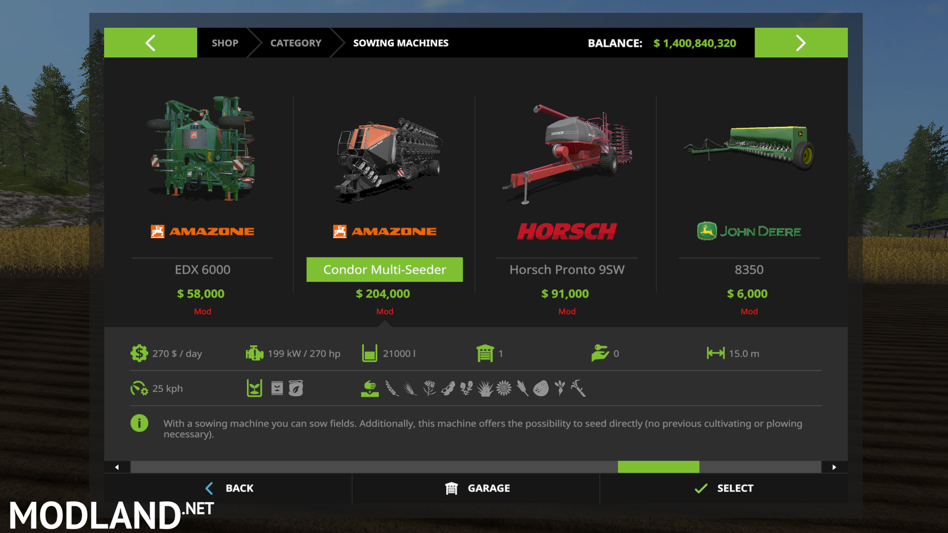 Condor 15m Multiseeder (Sugar Cane Included) - FS 17