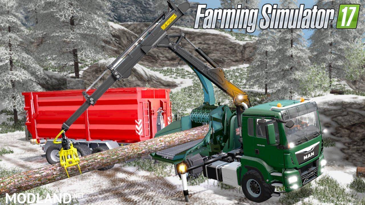 MAN TGS 18.480 with Jenz HEM583 Woodcrusher v 1.4 - FS 17