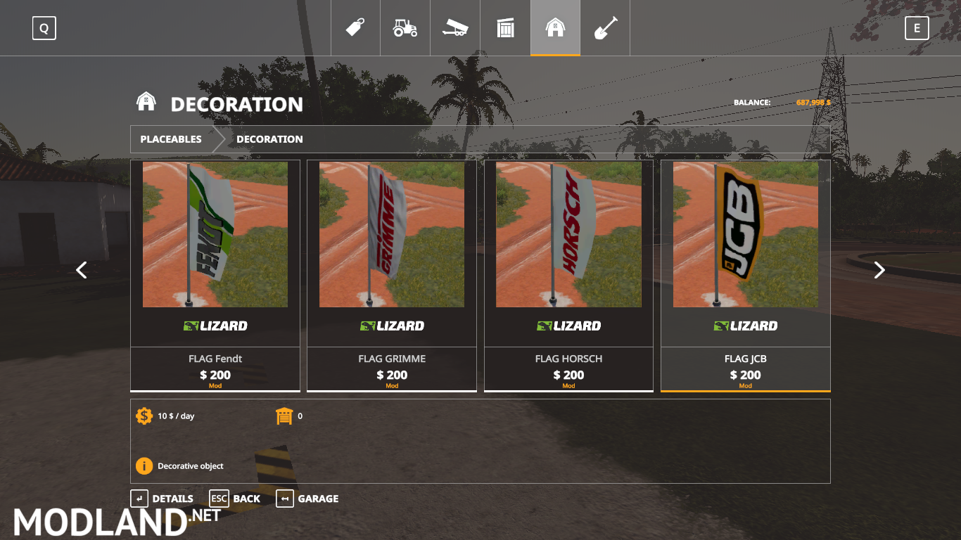 Placeable Multi Brand FLAGS by JCB v1.0 - FS 19