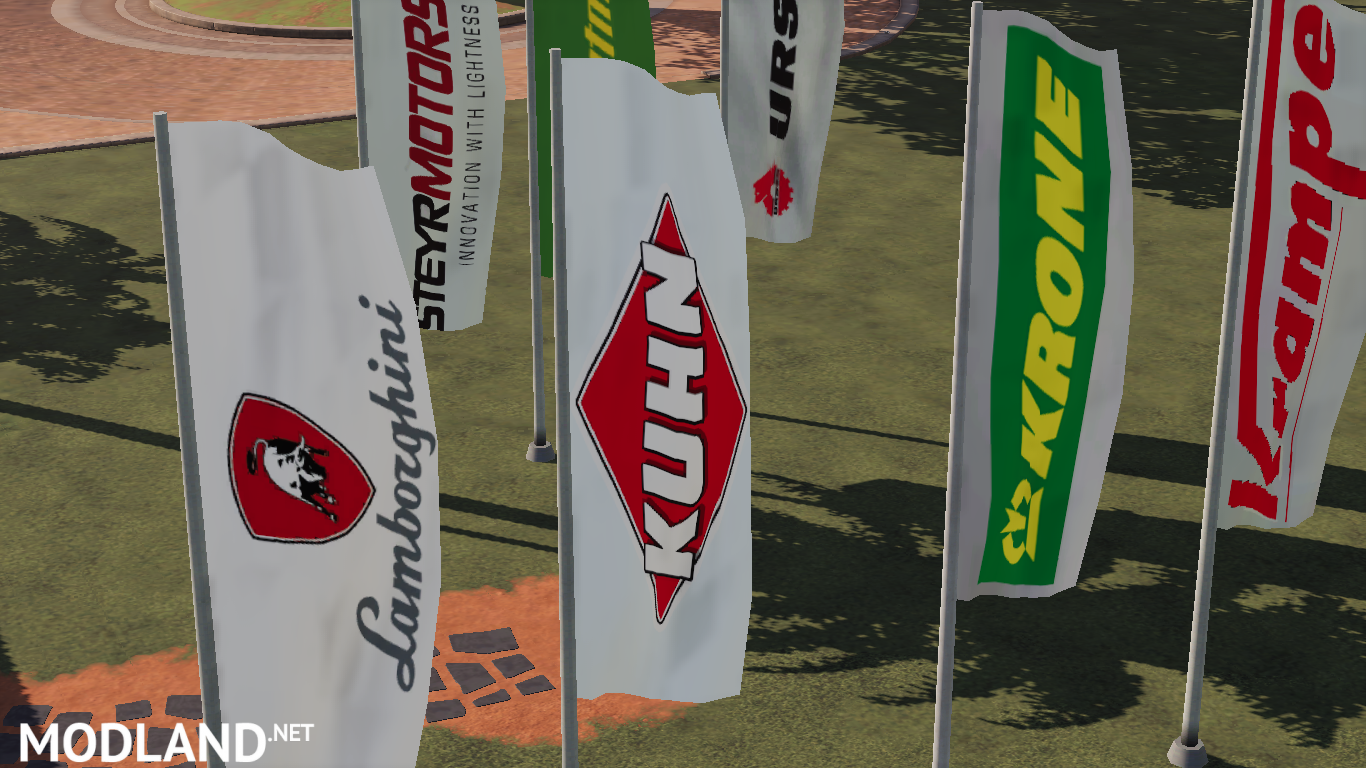 Placeable Multi Brand FLAGS by JCB v1.0 - FS 19