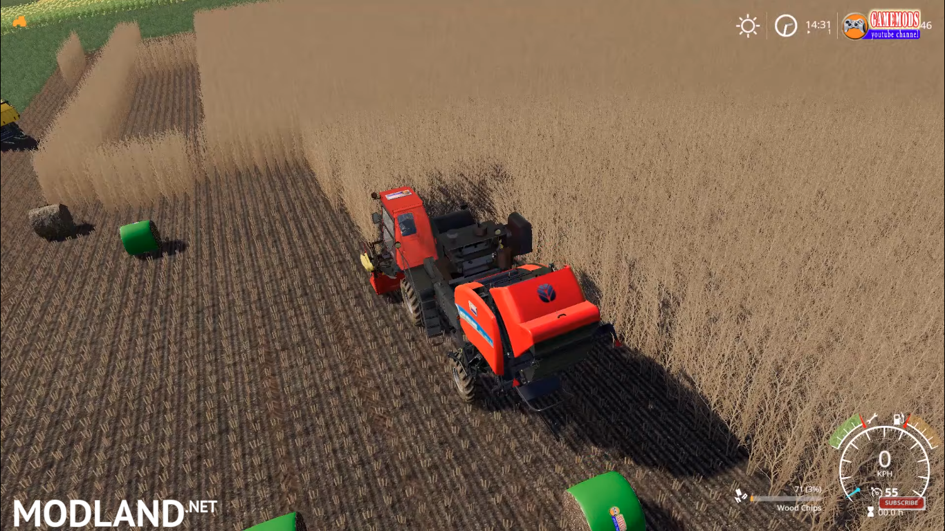 ROSTSELMASH CRAZY +50m WoodChips Baler v1.0 - FS 19